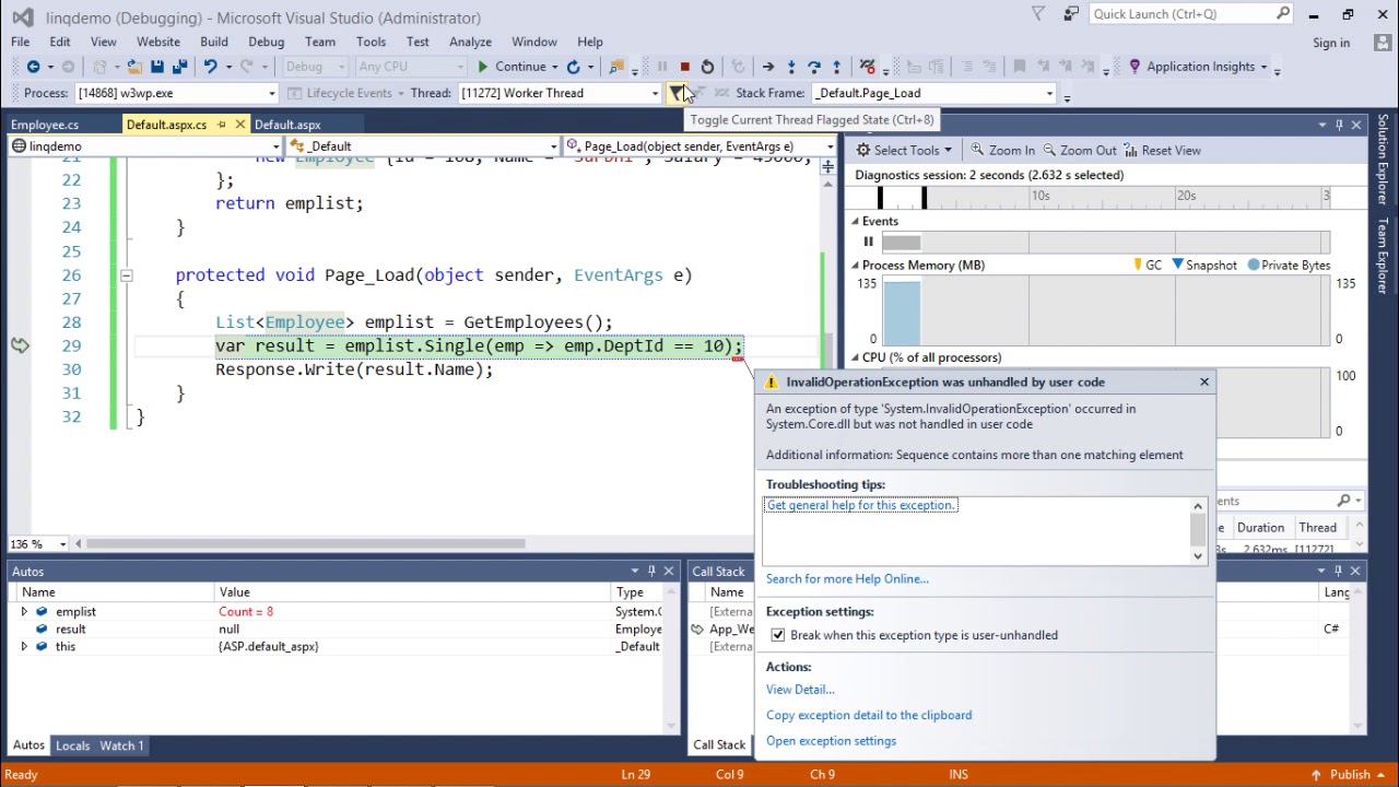 LinQ - Element Operators