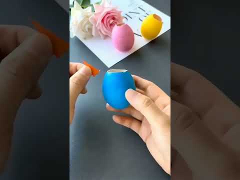 Easter eggs ideas| egg shell art #diy #art #eggart #easy #painting #shorts