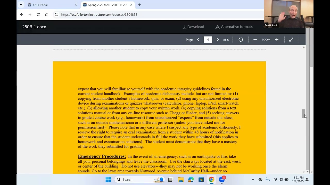 MATH 250B Syllabus Video - Spring 2025