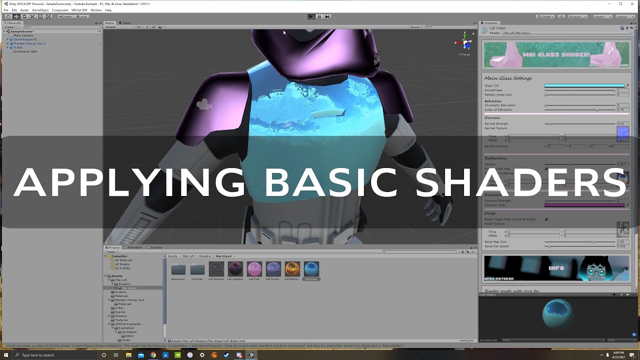 Applying Basic Shaders to Your VRChat Avatar (SDK2 Basics, Unity Tutorial)