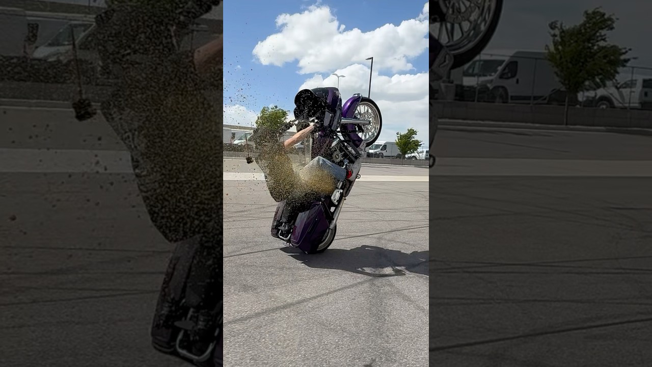 Bike BLOWS UP mid wheelie!💥 #harleydavidson #wheelie #shorts