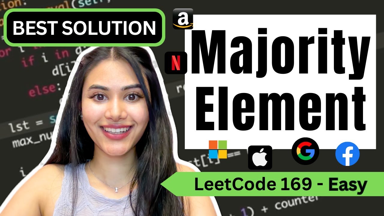 Majority Element - LeetCode 169  - Python  #leetcode #majorityelement #votingalgorithm