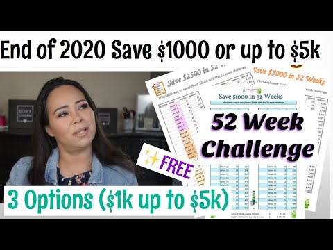 Saving Challenge | Save $1000 up to $5000 Printables | 52 Week Challenge