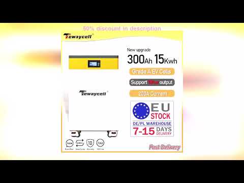 Latest Products You Must Know! Tewaycell Fast Delivery EU Warehouse NEW 15KWh 51.2V 300Ah LiFePO