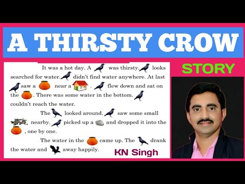 A THIRSTY CROW Story in English # English stories # Stories in English # Pictorial Stories inEnglish