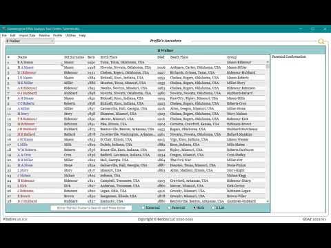 Genealogical DNA Analysis Tool - View Data