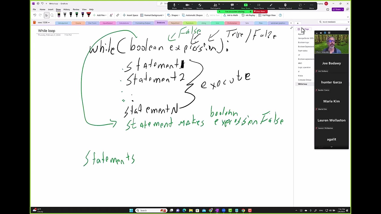 020824 COSC 1337 Python while loop