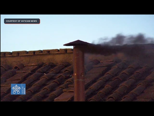 Black smoke signals no pope elected in first conclave vote