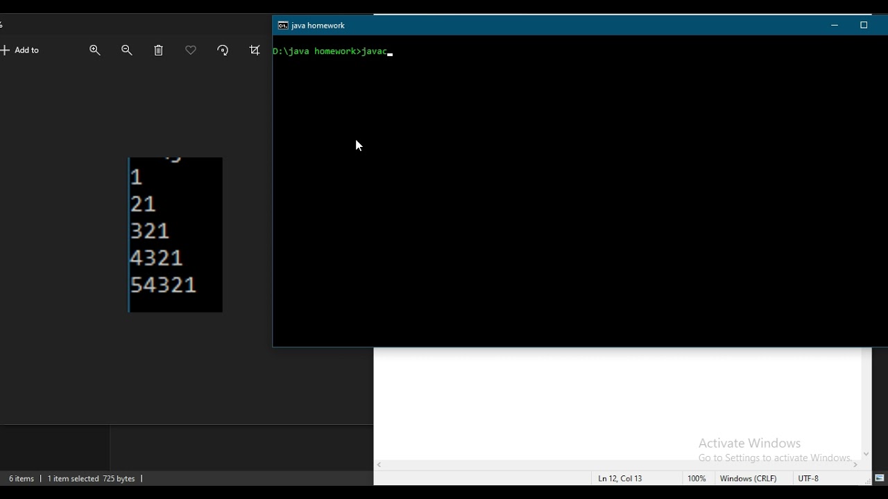 for loop pattern 13 | java homework