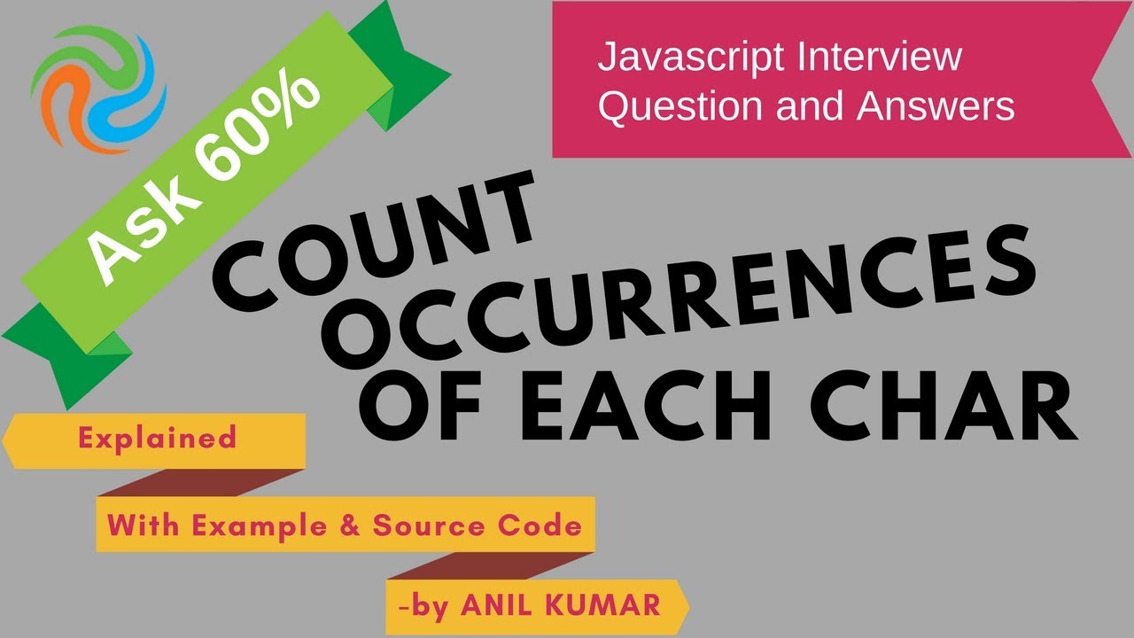Javascript:Interview:#02: How do we count frequency of characters in a string?