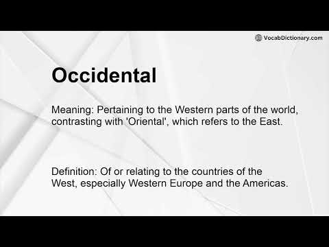 Occidental Meaning