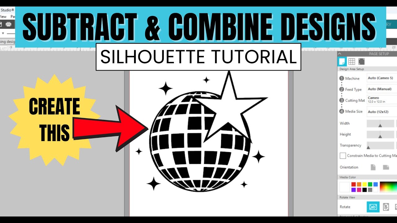 Silhouette Studio Tutorial | How to Subtract and Combine Designs for Unique Creations