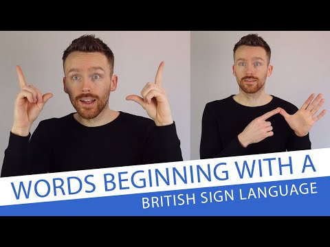 Words beginning with A | BSL for Early Learners, Key Stage 1 & 2 | British Sign Language