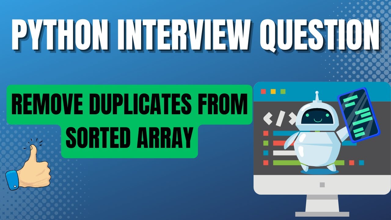 FAANG  - REMOVE DUPLICATES FROM SORTED ARRAY (LeetCode) #python