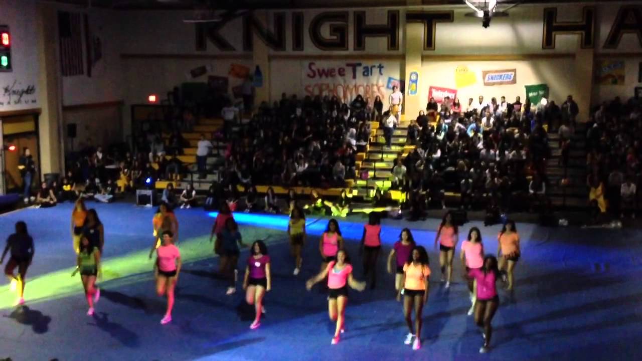 KHS Dance Force performs at the Home Sweet Homecoming rally.