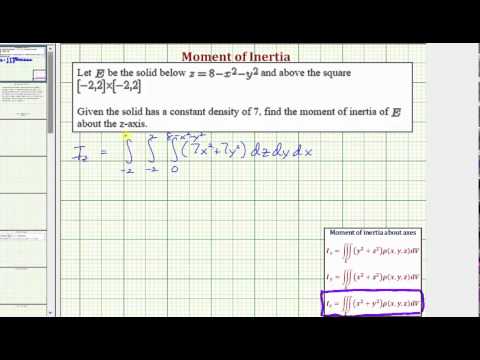 Find the Moment of Inertia about the z-axis of a Solid Using Triple Integrals | Math Help from ...