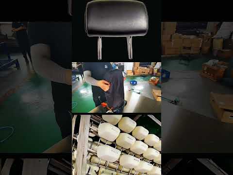 "Save 200% Labor Cost?! Automatic Leather Headrest Cover Installer SHOCKS Car Seat Industry!"
