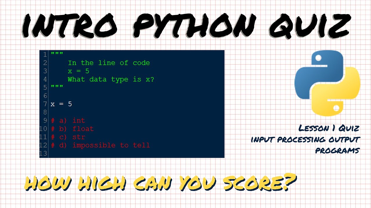 Introductory Python quiz: Test your knowledge!