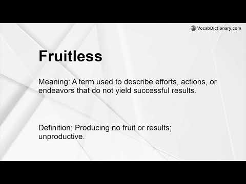 Fruitless Meaning