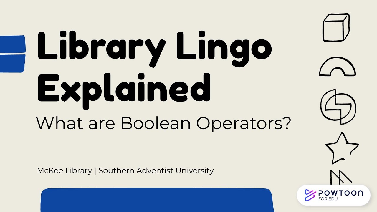 Library Lingo Explained: Boolean Operators