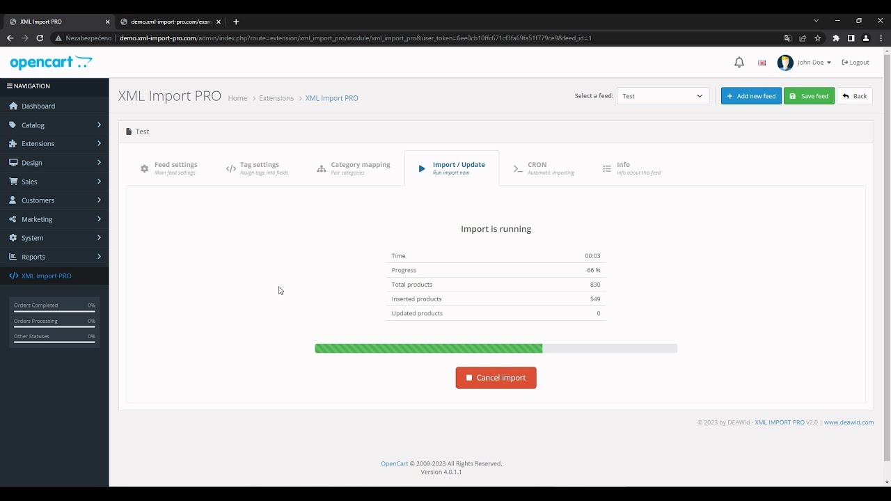 XML Import Pro - Example Setup