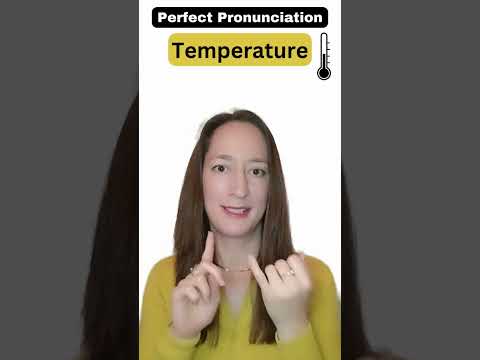 How to pronounce TEMPERATURE correctly 🌡️ #pronunciation #shorts