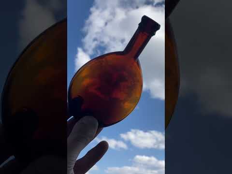 Antique oval shaped flask