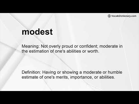 modest Meaning