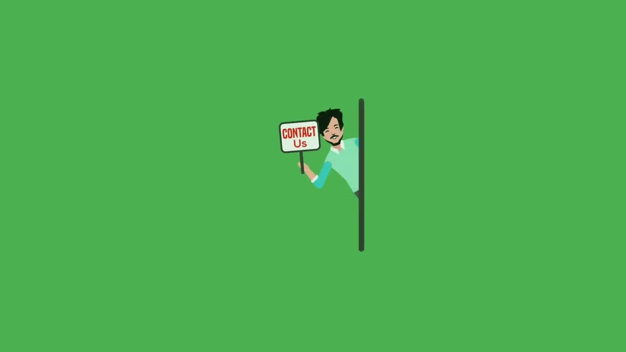 Contact us green screen video