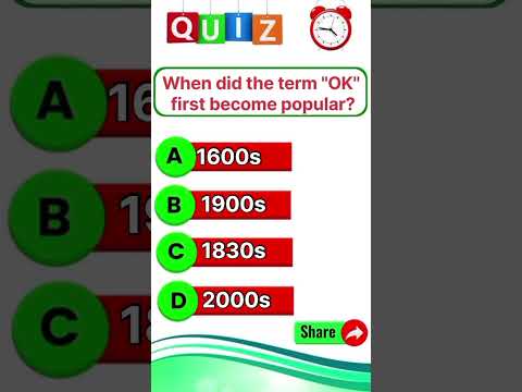 What is the full form of "OK"?When did the term "OK" first become popular?#shots #shortvideo shot