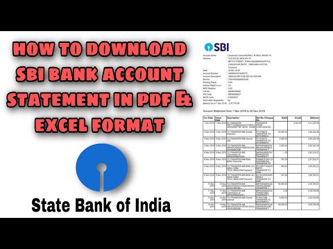 SBI Bank/ How to Download SBI Bank A/C Statement in Pdf & Excel Format / SBI Corporate A/C Statement