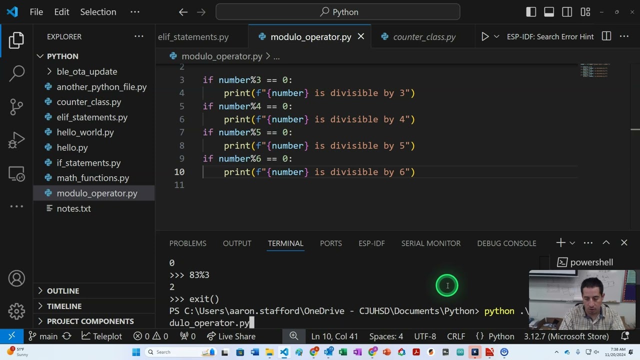 Python Modulo operator