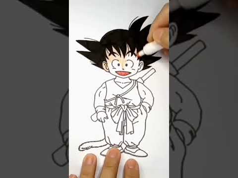 Colorindo REVERSE do Son Goku de Dragon Ball clássico | #shorts