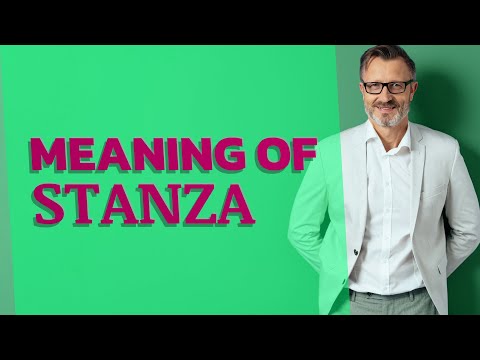 Stanza | Definition of stanza π π π π