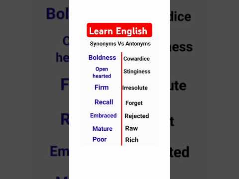 Synonyms vs antonyms 🔥#vocabs #learnenglish #synonyms #antonyms #englishvocabulary #learn