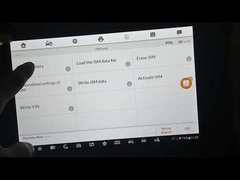Autel Im 608 Mercedes ISM module reading.
