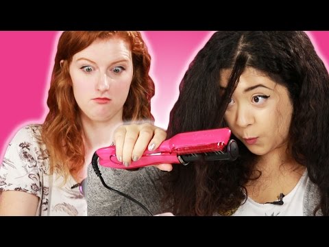 Curly-Haired Girls Try Bizarre Hair Straighteners