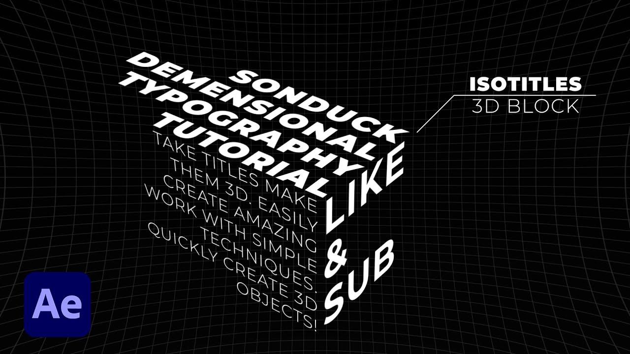 Create Isometric 3D Typography Motion Design in After Effects