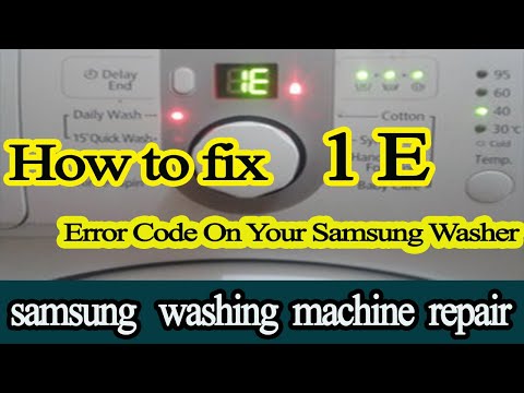 samsung washer error code 1e
