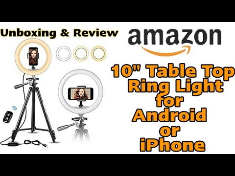 10" Table Top Ring Light with Android or iPhone Phone Holder