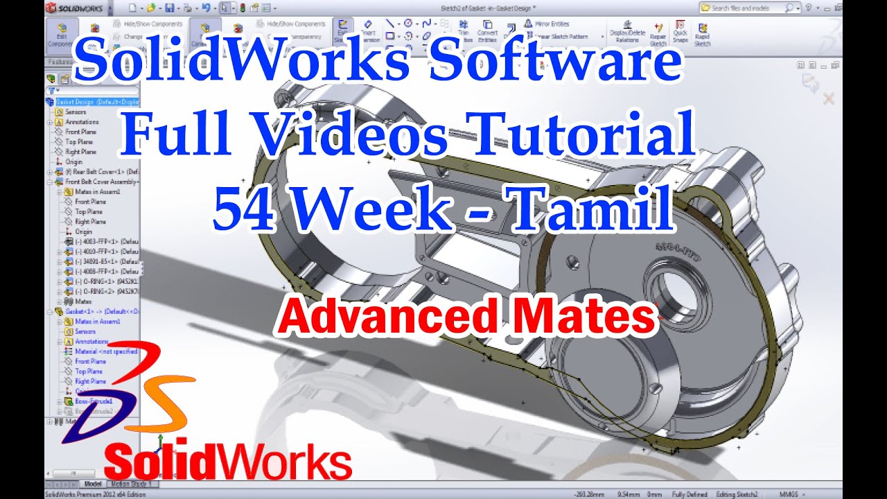 Solidworks Advanced Mates Tutorial - Tamil
