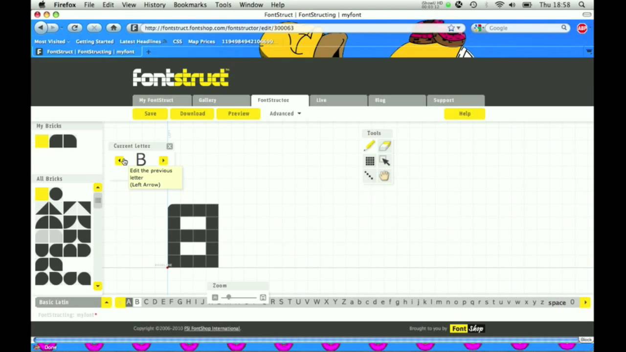 Create a Font using Fontstruct