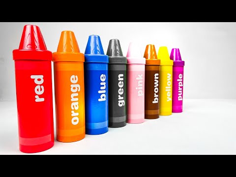 Learn Spanish and English with Crayon Toy Surprises for Kids and Toddlers!