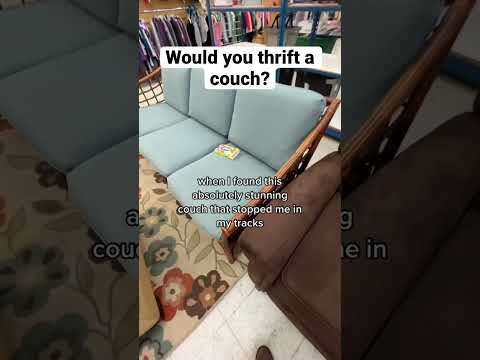 Would you thrift a couch? #thrifthaul #thriftstore #thriftedhomedecor #goodwillfinds