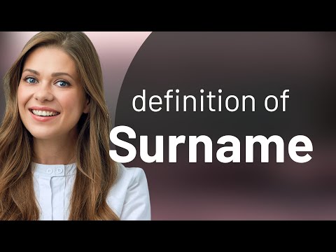 Surname — what is SURNAME meaning