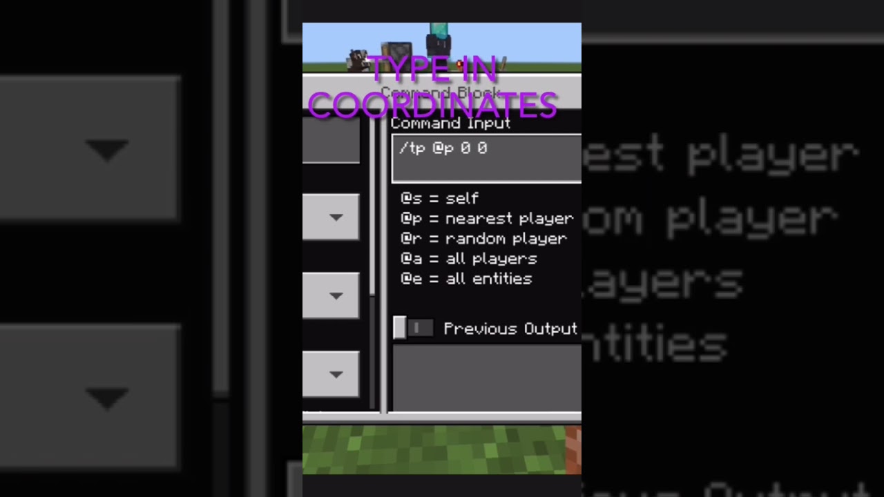 How to teleport your friend in Minecraft with a command block! #minecraftshorts #helpful