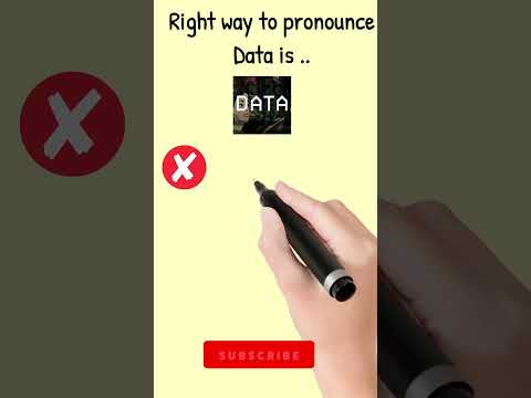 Right way to pronounce Data is ..