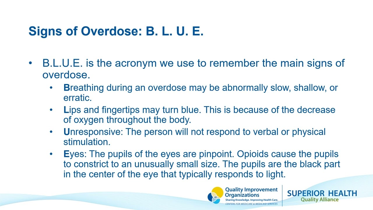 Responding to Opioid Overdose (FLF) - Superior Health Quality Alliance