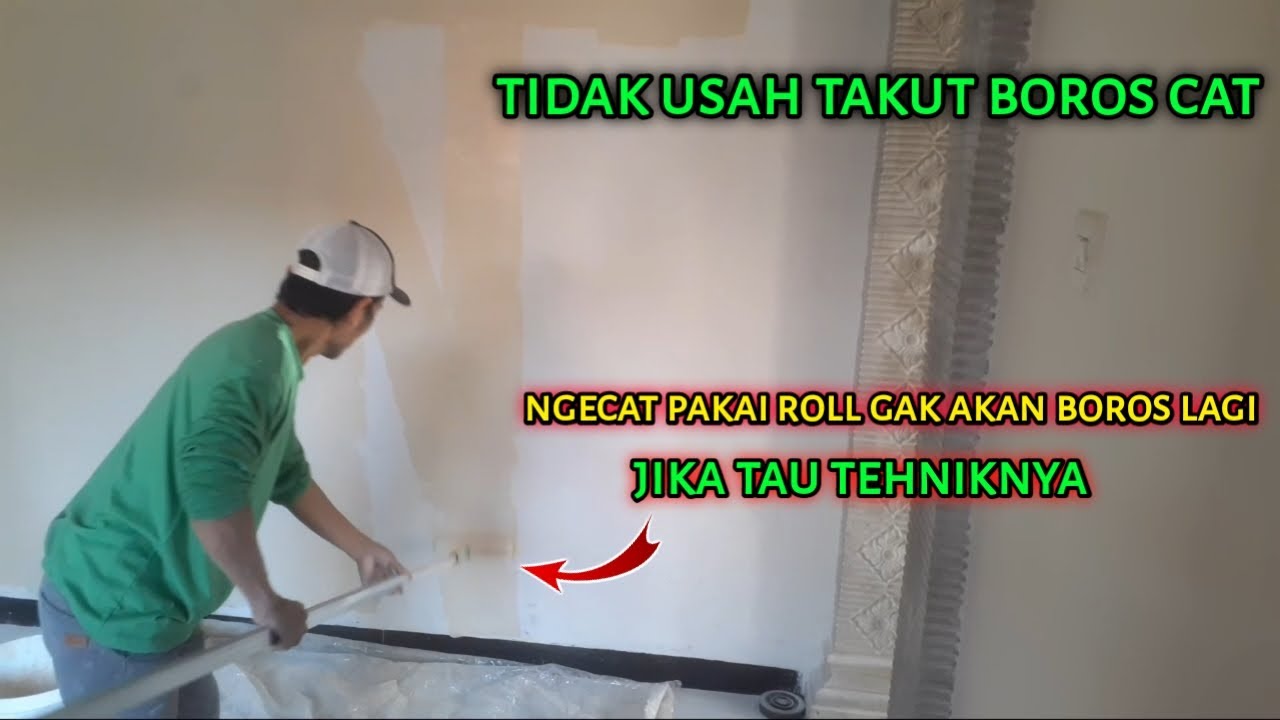 Cara mengecat tembok pakai roll yang benar, agar cat tidak boros