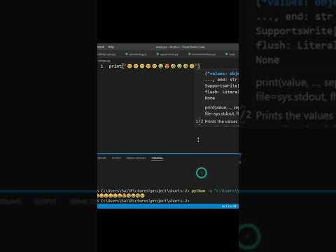 How To Print Emojis In Python - #Shorts#ytshorts